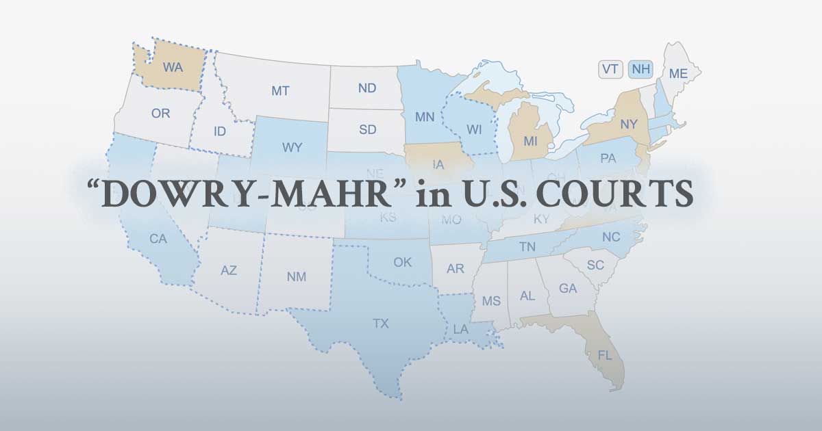 "Dowry-Mahr" In U.S. Courts